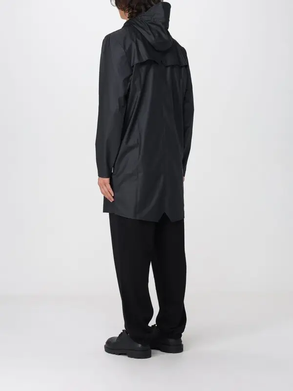 Rains Knee-length Hooded Raincoat In Recycled Technical Fabric