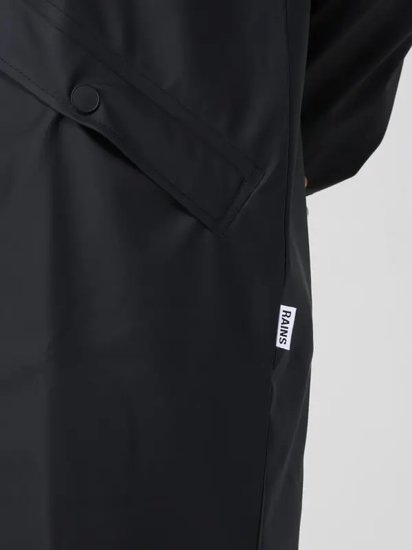Rains Knee-length Hooded Raincoat In Recycled Technical Fabric