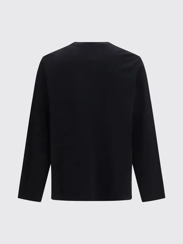 Canada Goose Long-sleeved Cotton T-shirt With Contrast Logo - Black