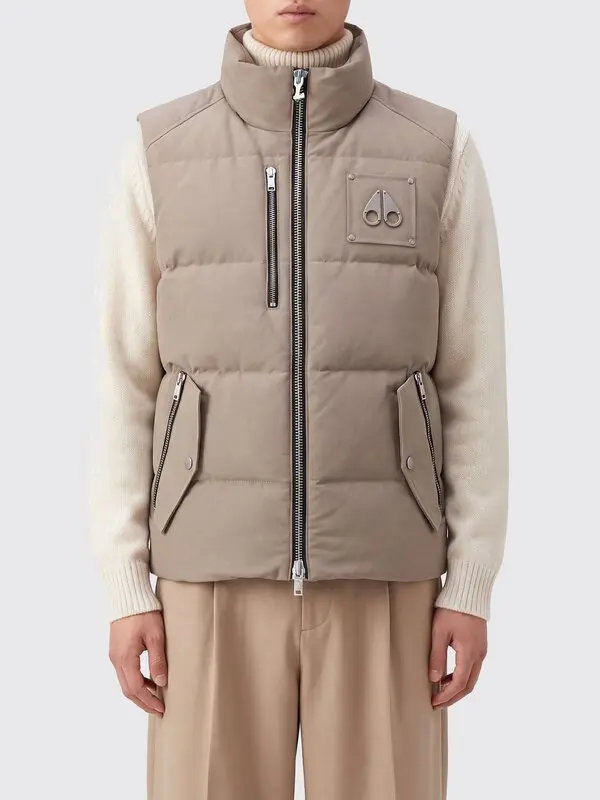 Moose Knuckles Padded High-neck Vest In Recycled Nylon