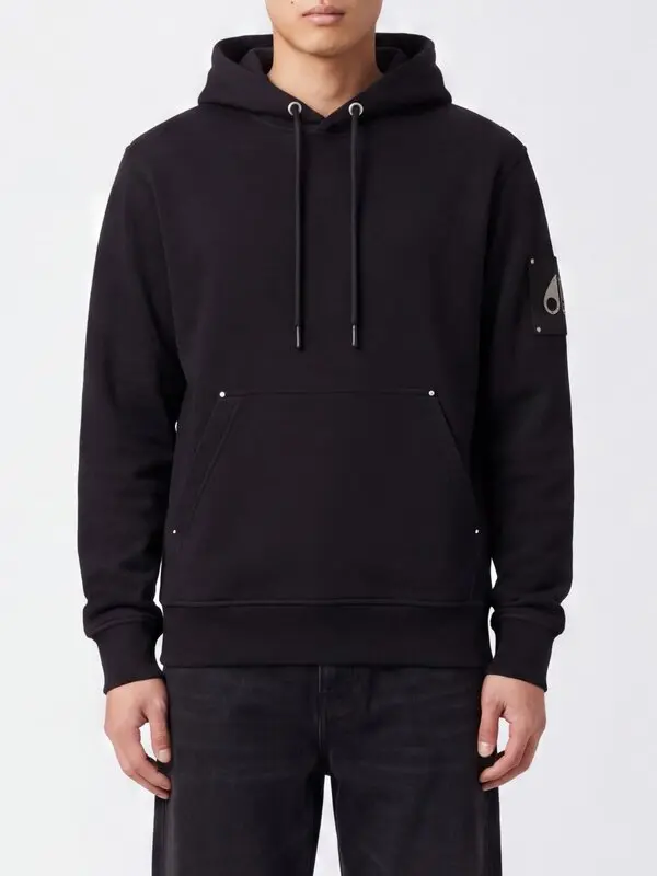 Moose Knuckles Relaxed Fit Cotton Hoodie With Kangaroo Pocket