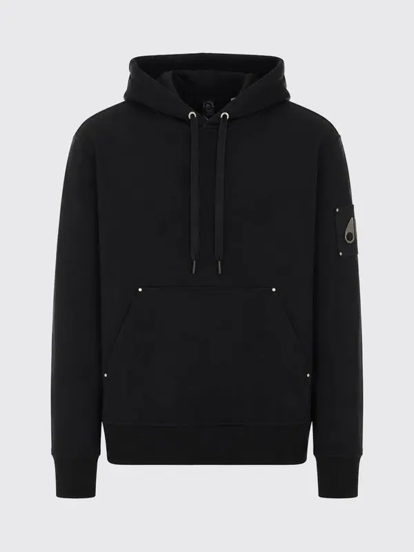 Moose Knuckles Relaxed Fit Cotton Hoodie With Kangaroo Pocket