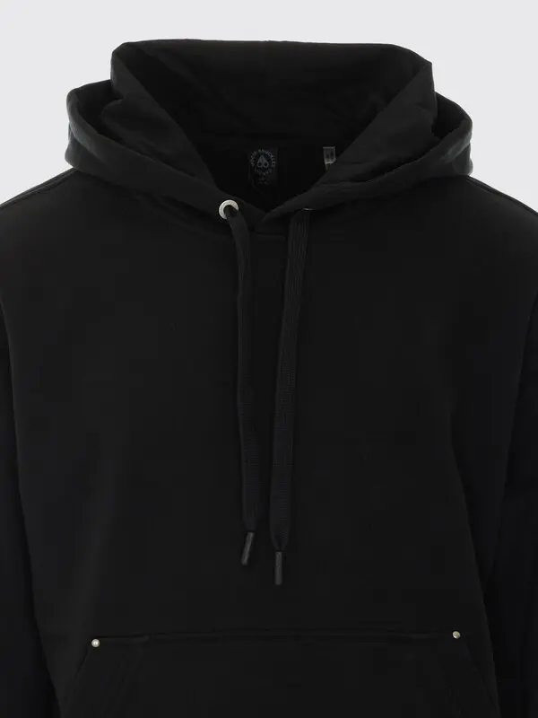 Moose Knuckles Relaxed Fit Cotton Hoodie With Kangaroo Pocket