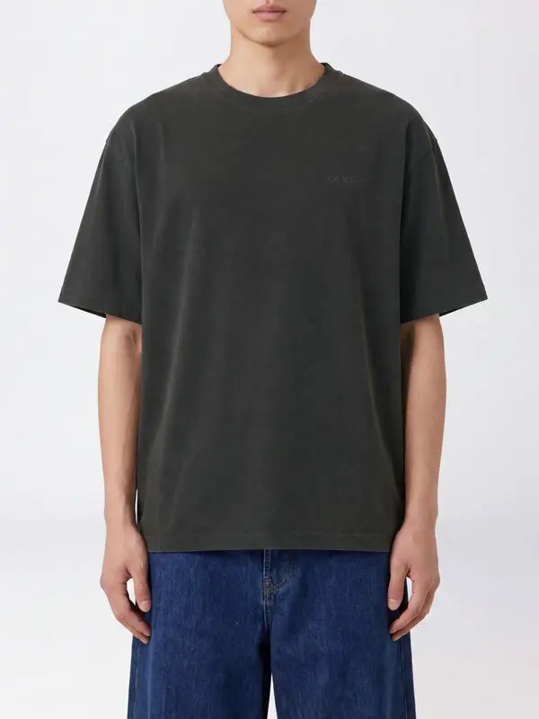 Off-White Relaxed Fit Cotton T-shirt With Rear Arrow Logo - Black