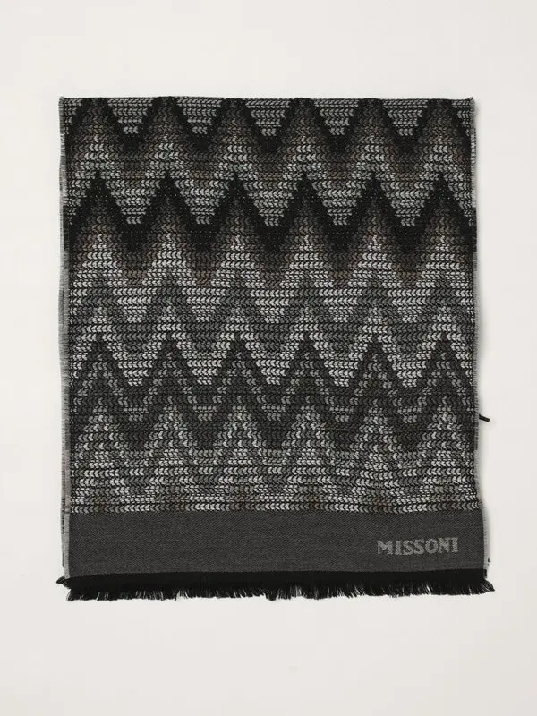 Missoni Multicolour Abstract Pattern Pure Virgin Wool Scarf - Multicolor