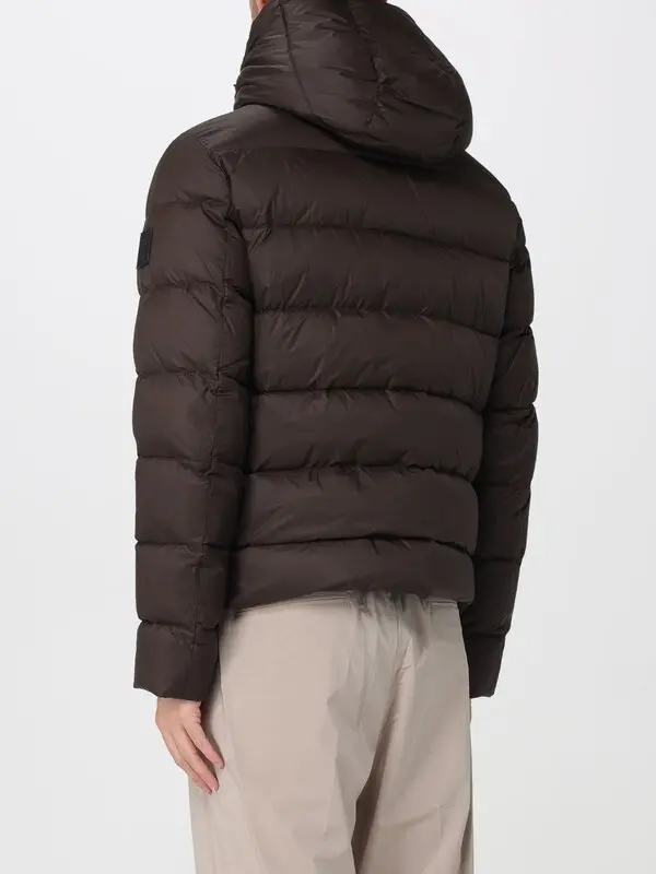FAY Hooded Quilted Nylon Short Puffer Jacket With Zip Closure