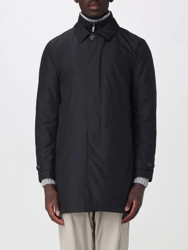 FAY Padded Waterproof Jacket In Polyester With Concealed Closure - Black
