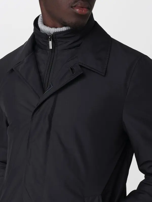 FAY Padded Waterproof Jacket In Polyester With Concealed Closure - Black