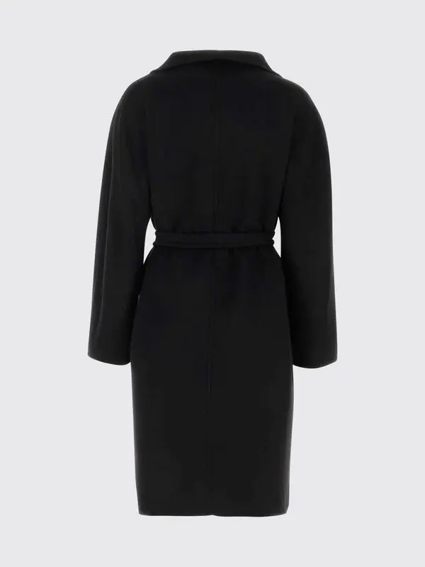 Max Mara Long Robe Coat In Pure Cashmere With Waist Belt