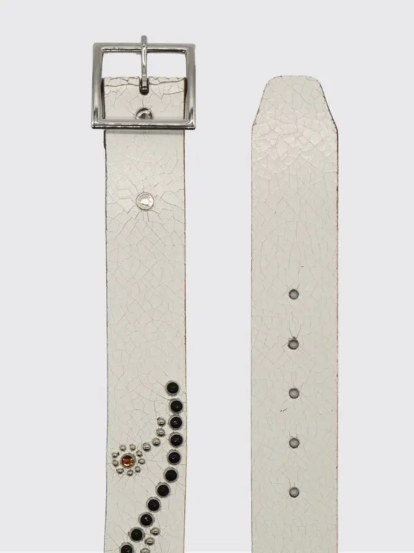 HTC LOS ANGELES Leather Belt With Silver-tone Buckle