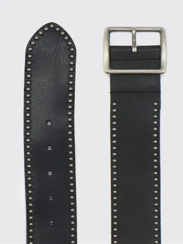 HTC LOS ANGELES Cowhide Leather Belt With Embroidery