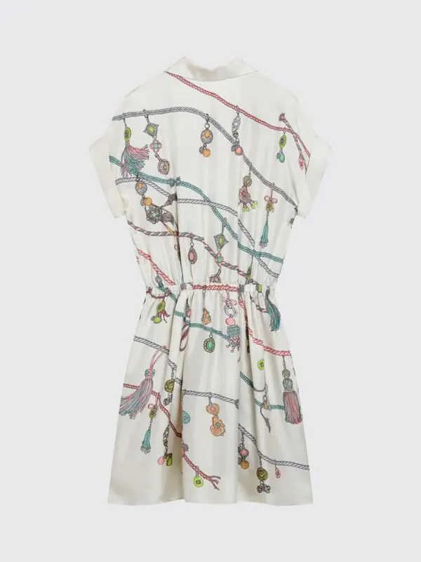 Versace Graphic-print Silk Twill Mini Shirt Dress With Ruched Waist