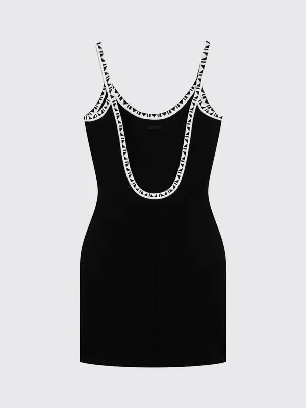 Versace U-neck Viscose Jersey Mini Sheath Dress