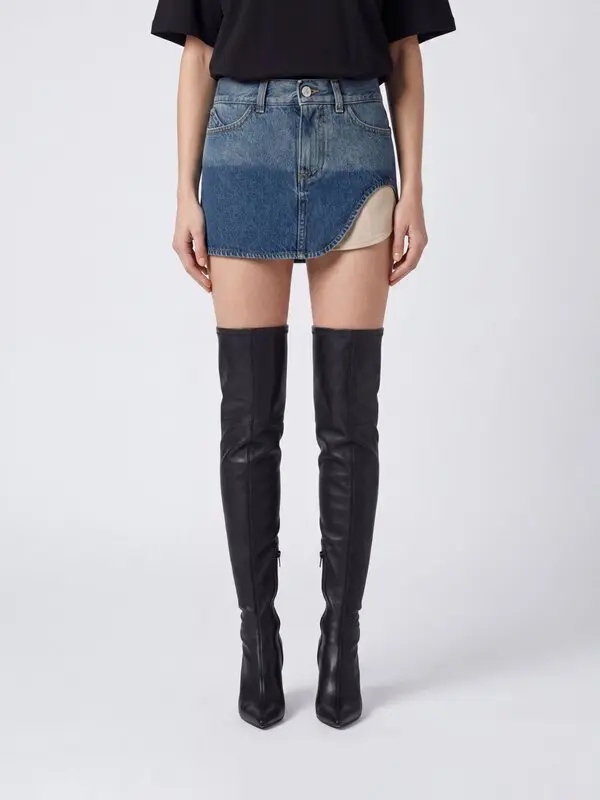 Attico Denim Skirt - Blue