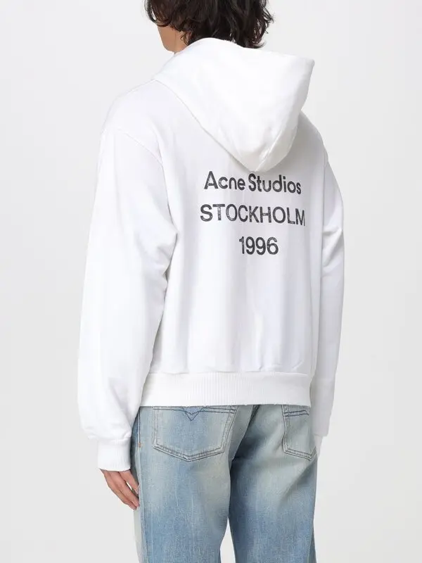 Acne Studios Relaxed Fit Organic Cotton Hoodie With Logo