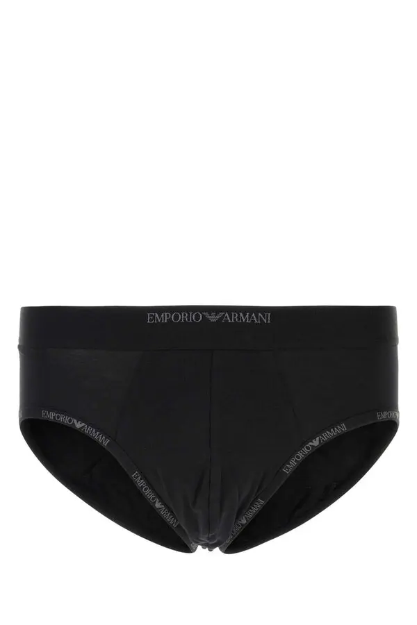 Emporio Armani S Stretch Cotton Brief Set - Black