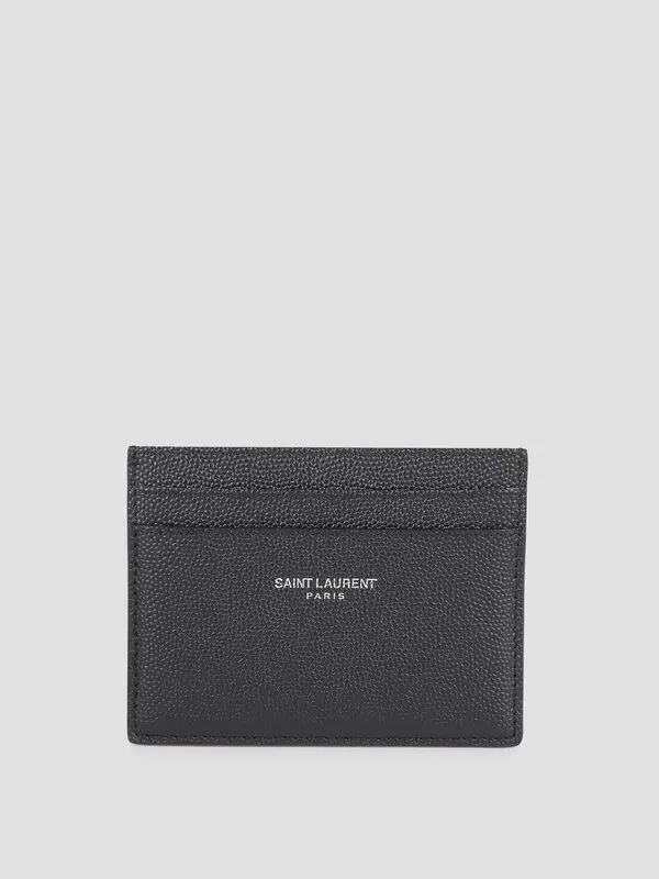 Saint Laurent Mini Elegant Leather Card Holder
