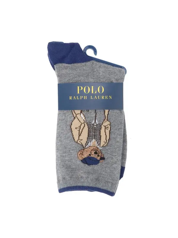Polo Ralph Lauren Polo Bear" Crew Socks - Grey