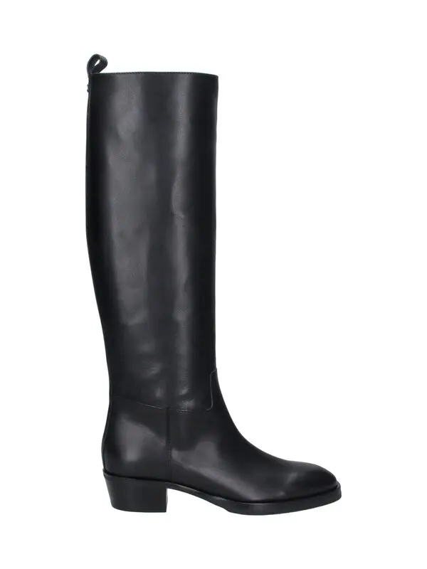JIMMY CHOO Leather Knee-high Boots - Black