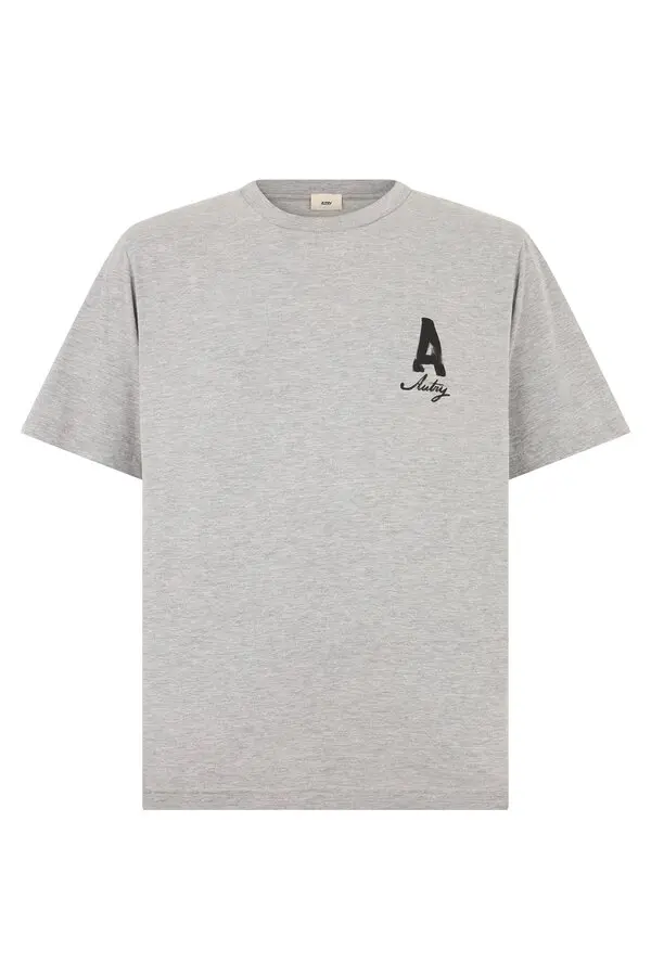 AUTRY Cotton Logo T-shirt - Heather Grey