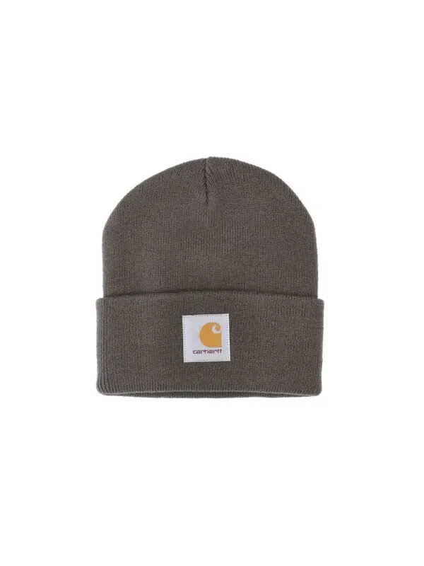 Carhartt Work In Progress Logo Patch Knit Beanie - Grey