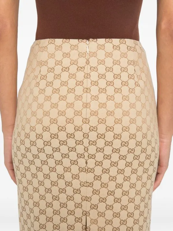 Gucci Gg Cotton Midi Skirt