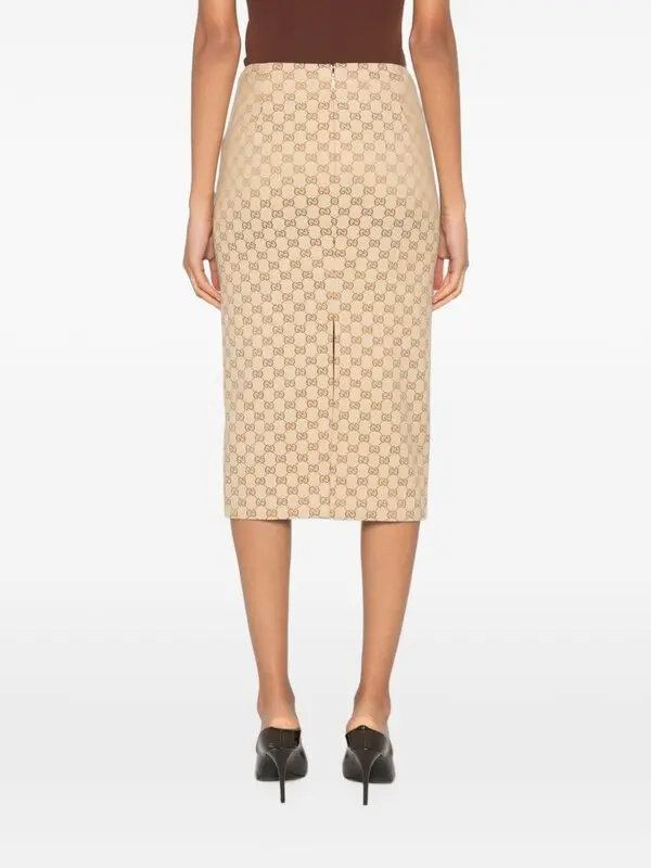 Gucci Gg Cotton Midi Skirt