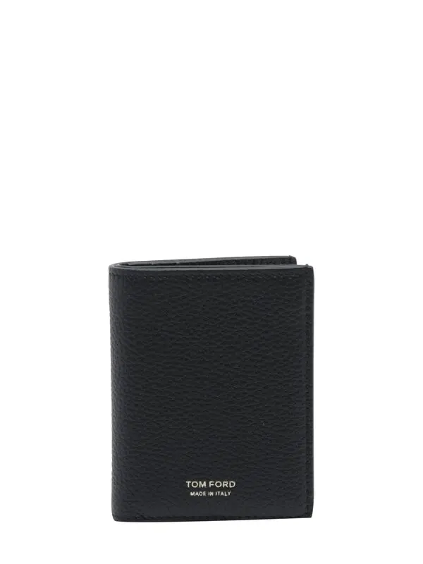 TOM FORD Leather Card Holder - Black