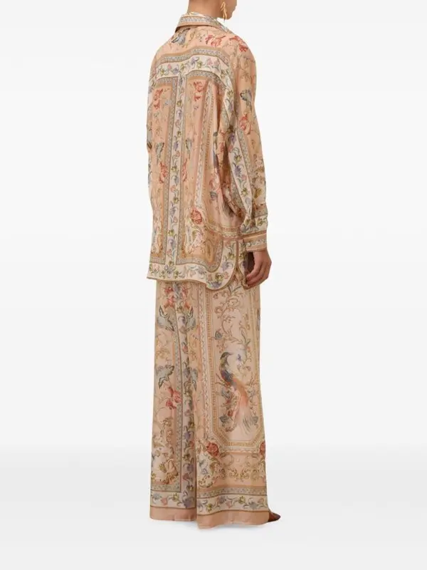 Zimmermann Roselight Silk Shirt - Pink