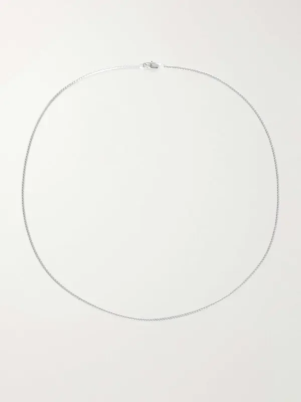 LAURA LOMBARDI Mini Omega Platinum-plated Necklace