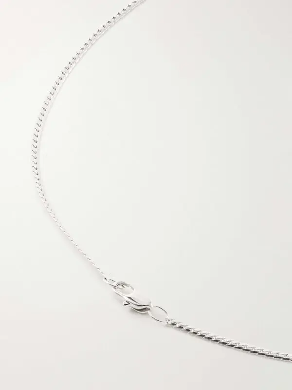LAURA LOMBARDI Mini Omega Platinum-plated Necklace