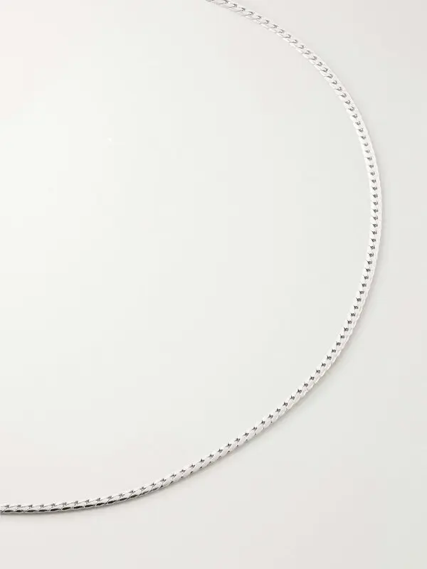 LAURA LOMBARDI Mini Omega Platinum-plated Necklace