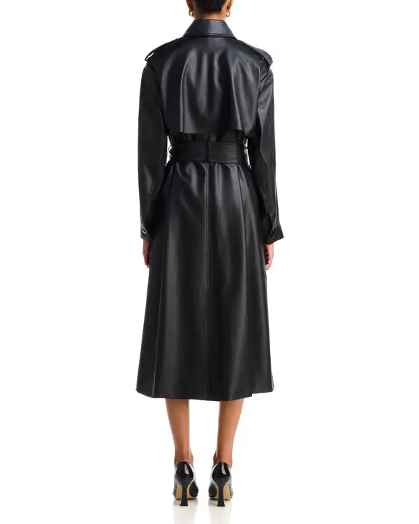 Bardot Luca Faux Leather Trench Coat