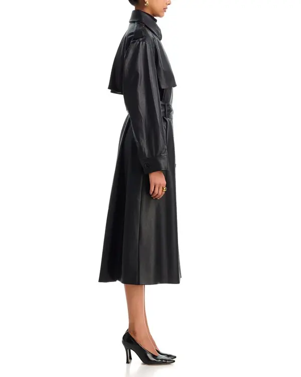Bardot Luca Faux Leather Trench Coat