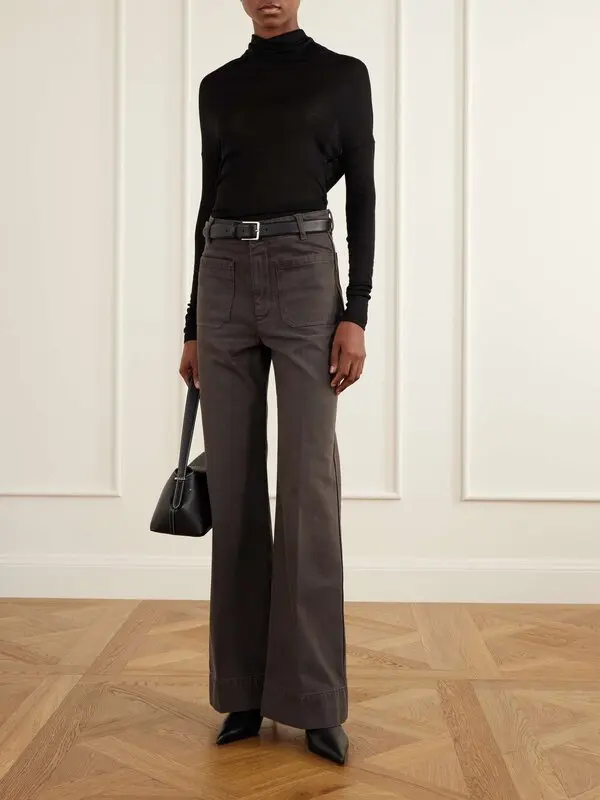 Victoria Beckham Gathered Stretch-jersey Blouse