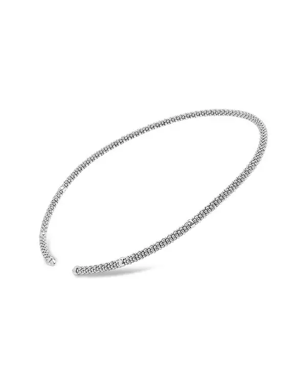 Lagos Sterling Signature Caviar Beaded Mini Versa Collar Necklace, 16
