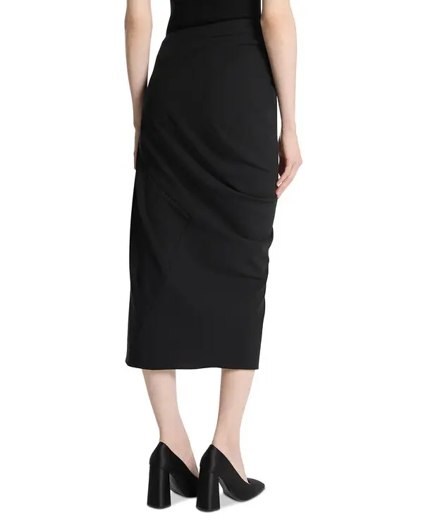 Michael Kors Strwocrep Wool-blend Bias Skirt