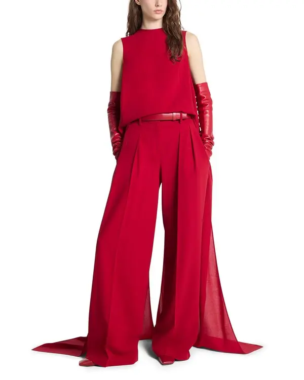 Michael Kors Pleated Wool-blend Slouch Pants