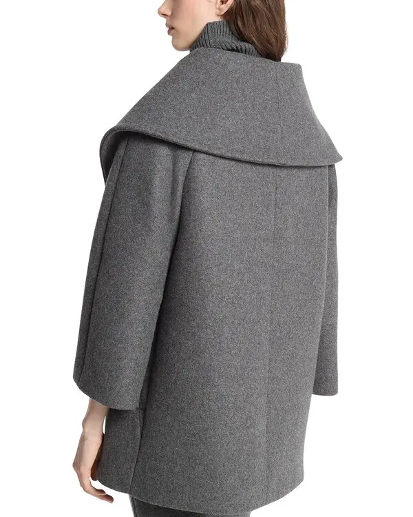 Michael Kors Portrait Collar Wool Peacoat