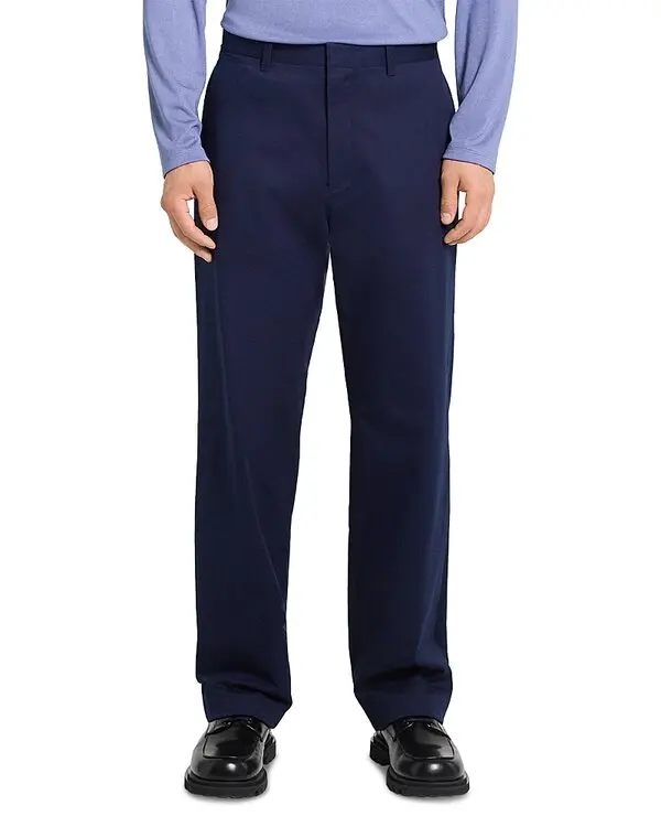 Theory Moonsoft Cotton Blend Straight Fit Chinos - Baltic