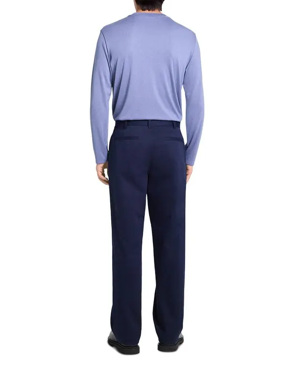 Theory Moonsoft Cotton Blend Straight Fit Chinos - Baltic