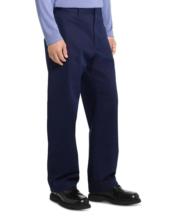 Theory Moonsoft Cotton Blend Straight Fit Chinos - Baltic