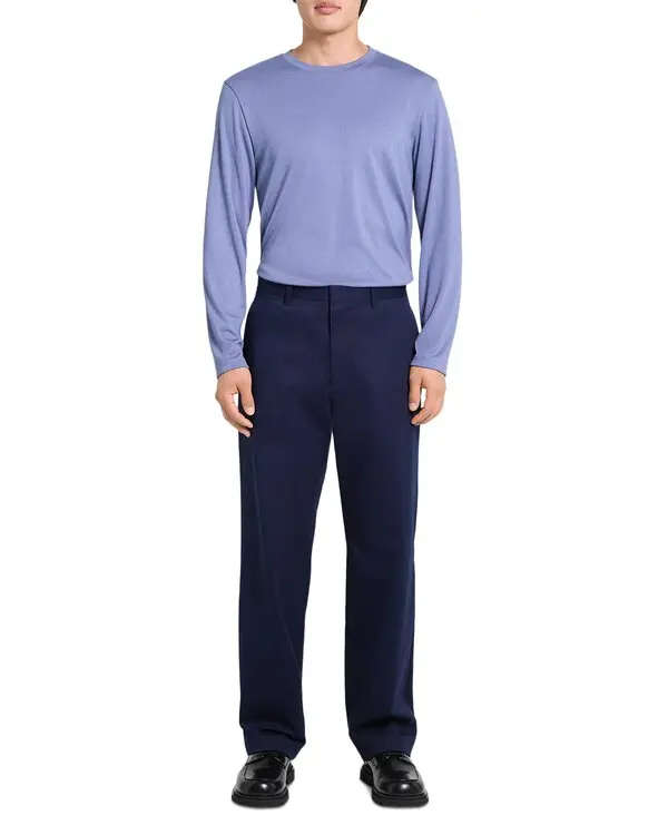 Theory Moonsoft Cotton Blend Straight Fit Chinos - Baltic