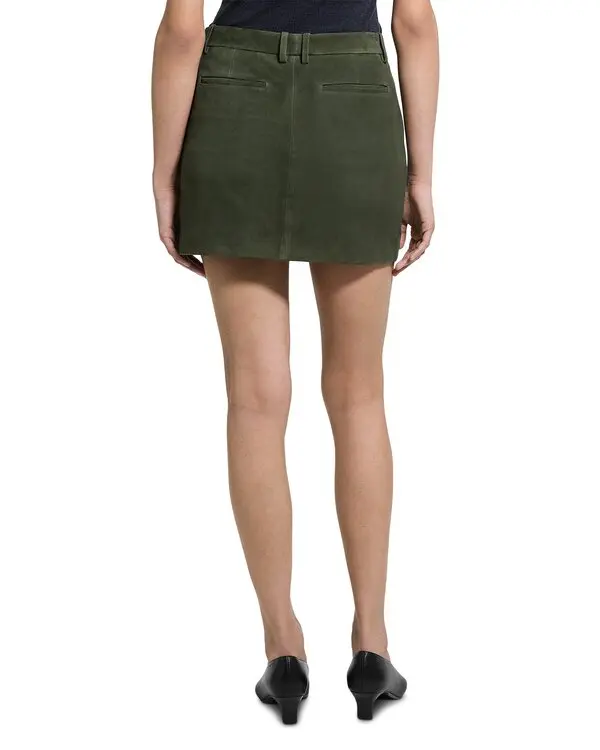 Theory Mini Leather Trouser Skirt