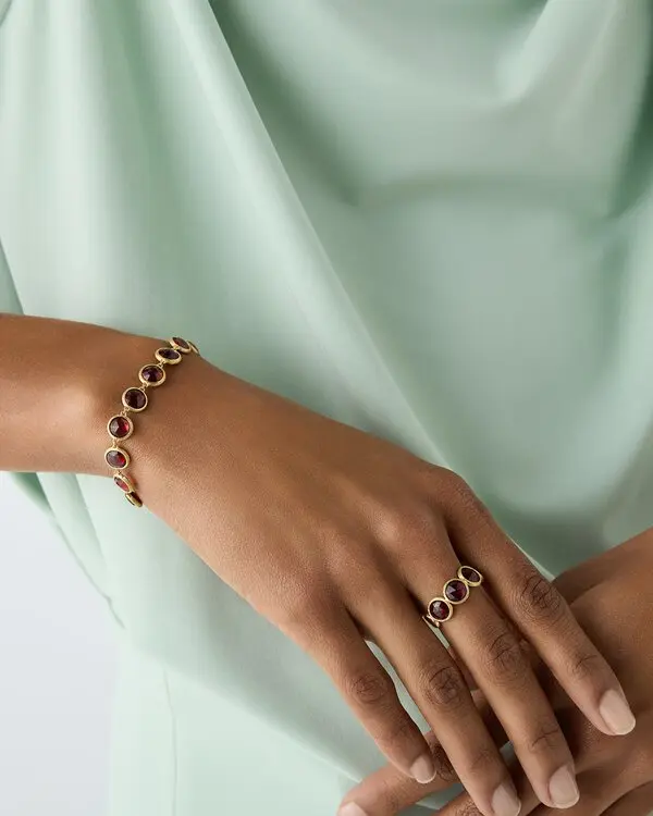 Marco Bicego 18k Yellow Gold Gemstone Bezel Link Bracelet