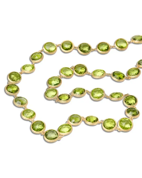 Marco Bicego 18k Yellow Gold Peridot Bezel Link Collar Necklace, 15.5
