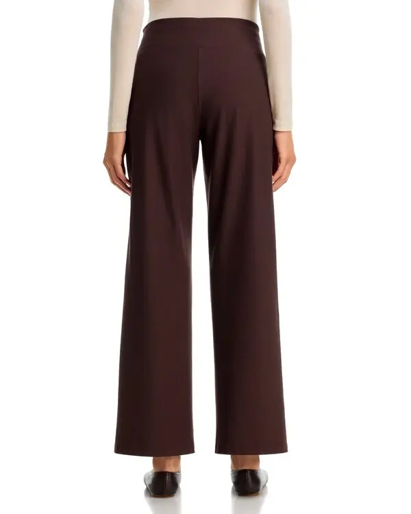 Eileen Fisher High Rise Wide Leg Trousers - Coffee