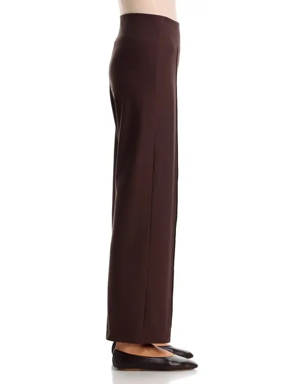 Eileen Fisher High Rise Wide Leg Trousers - Coffee