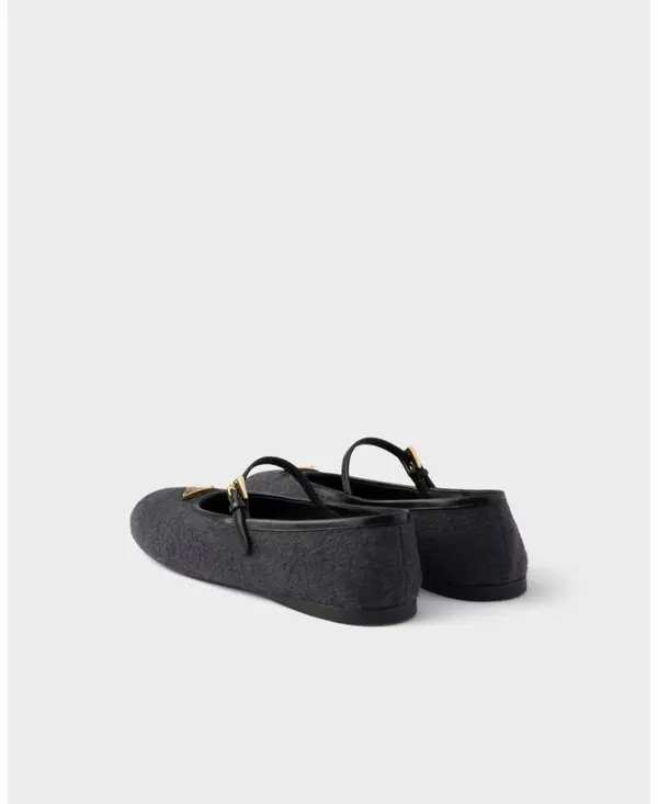 Prada Fabric Ballerinas - Grey