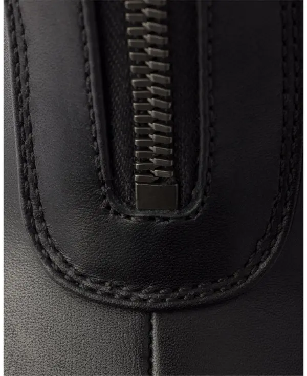 Prada Leather Ankle Boots With Zipper